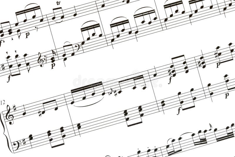 Feuille De Musique A4 Avec La Barre De Note Avec La Clef Triple Sur Le ...