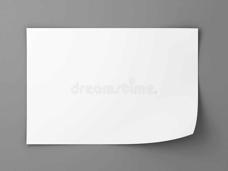 Feuille de papier blanche illustration stock. Illustration du ...