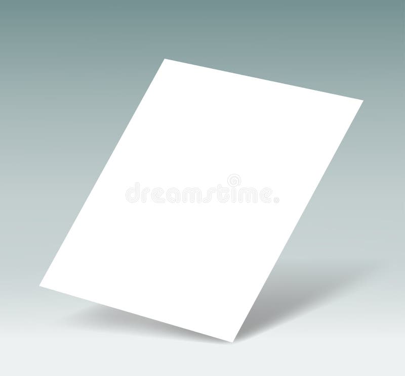 Feuille de papier blanche illustration stock. Illustration du notepaper ...