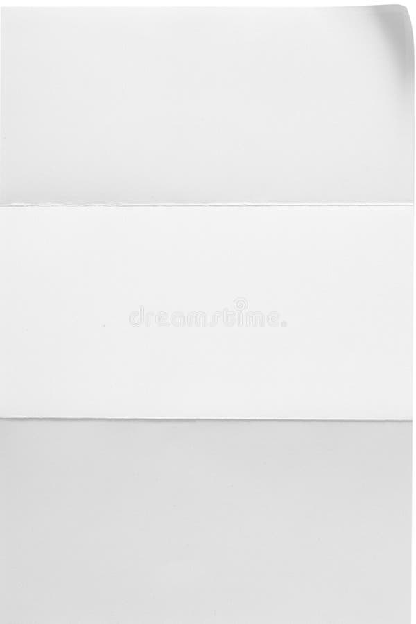 Feuille De Papier Blanche Pliée Image stock - Image du surface, âgé ...