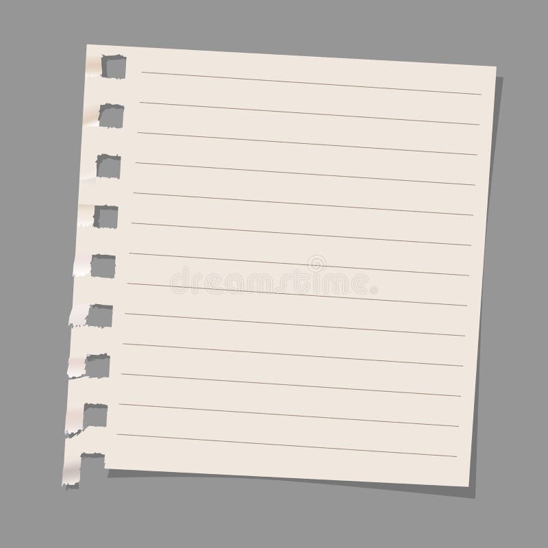 Feuille de papier de note illustration de vecteur. Illustration du ...