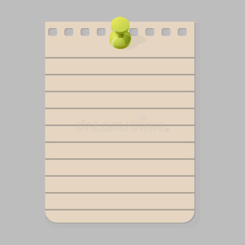 Feuille De Papier De Note Pour L'illustration De Vecteur De Message ...