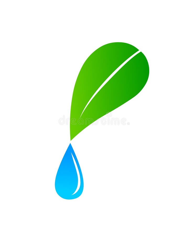 Feuille Et Icône De Logo De Baisse Illustration de Vecteur ...
