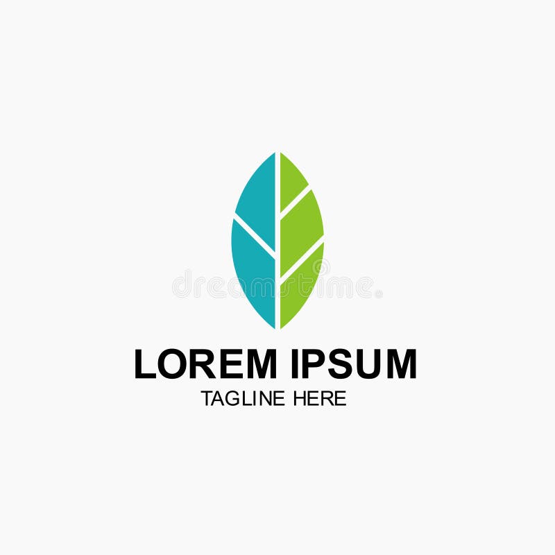 Feuille Logo Vector Template Design Illustration Photo stock - Image du ...