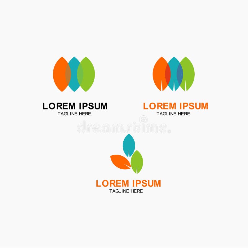 Feuille Logo Vector Template Design Illustration Image stock - Image du ...