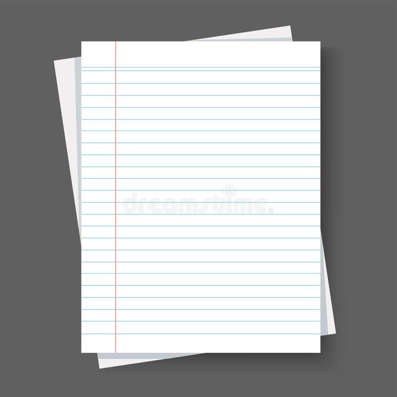 Feuille Papier De Bloc-notes Vierge Avec Illustration Vectorielle De ...