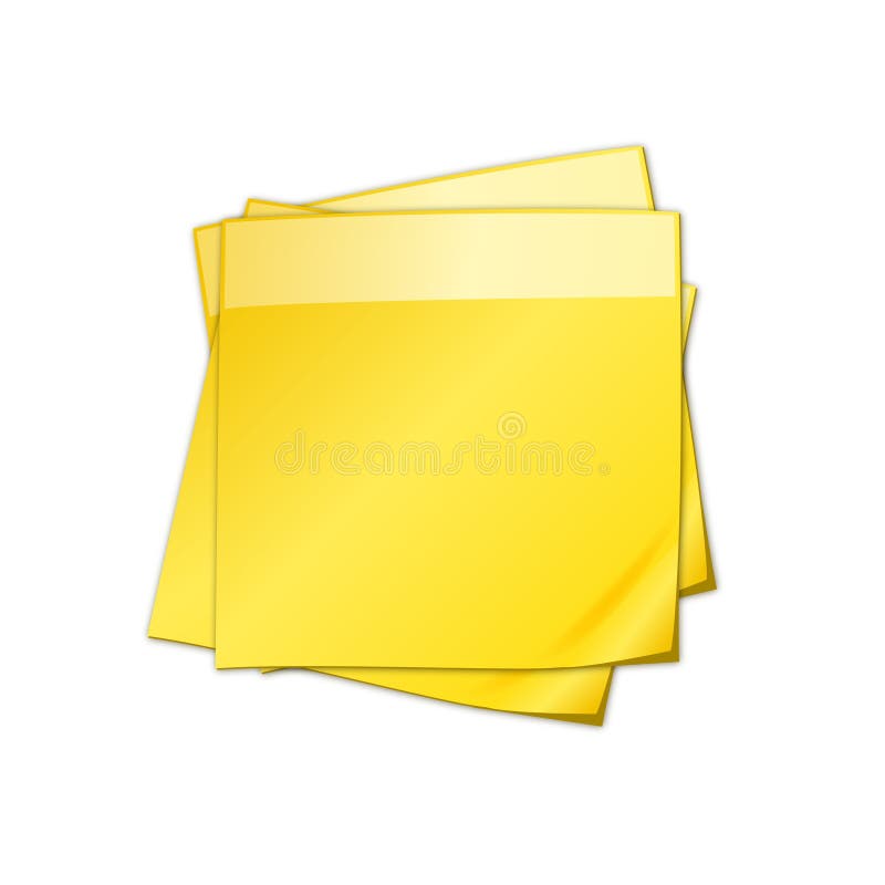 Feuilles Blanc De Notes De Post-it Illustration de Vecteur ...