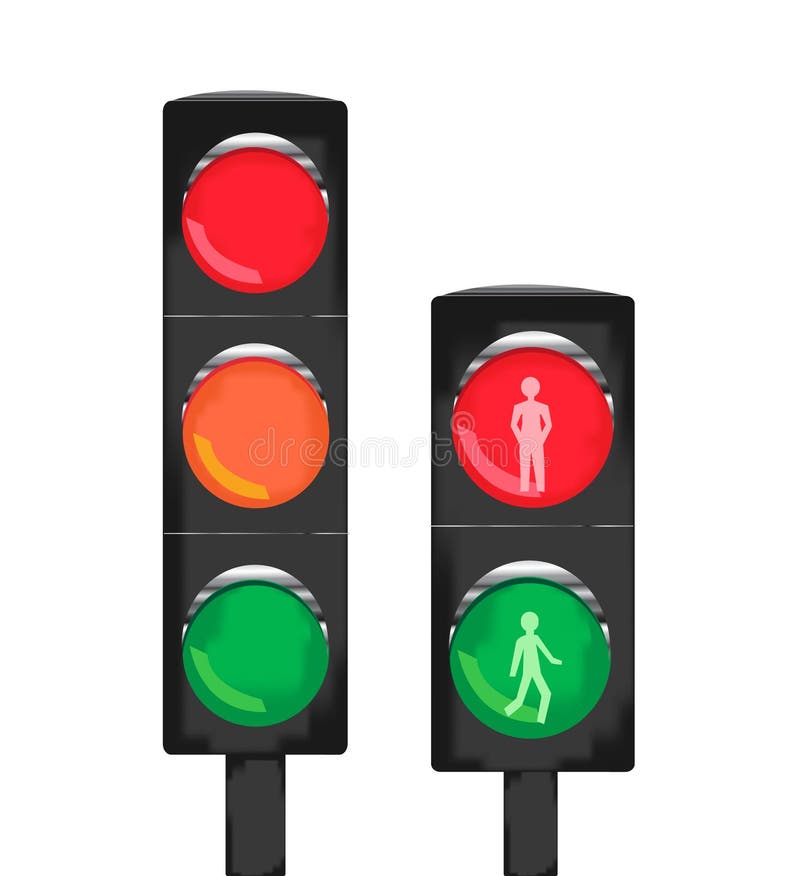 Feux de signalisation illustration de vecteur. Illustration du route ...