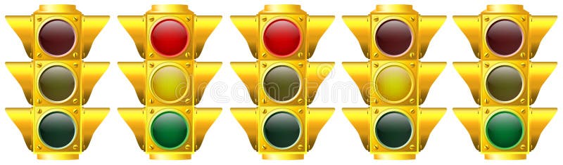 Feux de signalisation illustration stock. Illustration du lumières ...