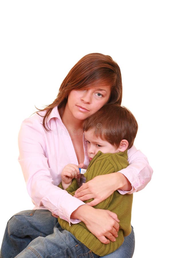 Fever? stock image. Image of children, fever, isolated - 2058791