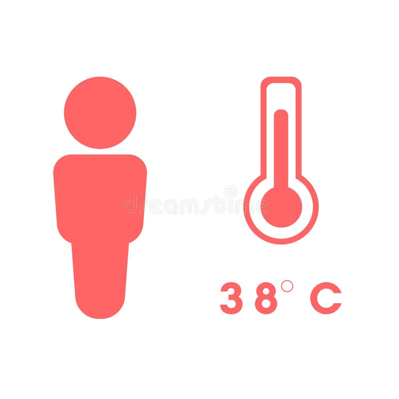 Fever High Temperature Icon Stock Illustration - Illustration of logo ...
