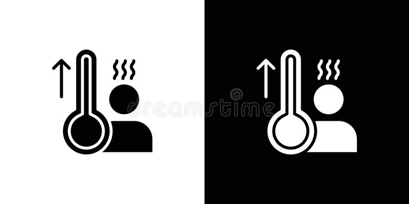 Fever High Temperature Icon Linear Logo Isolated Stock Vector ...