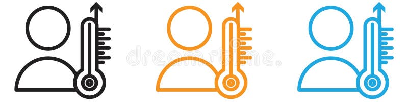 Fever, High Temperature Vector Logo Set Collection for Web App Ui Stock ...