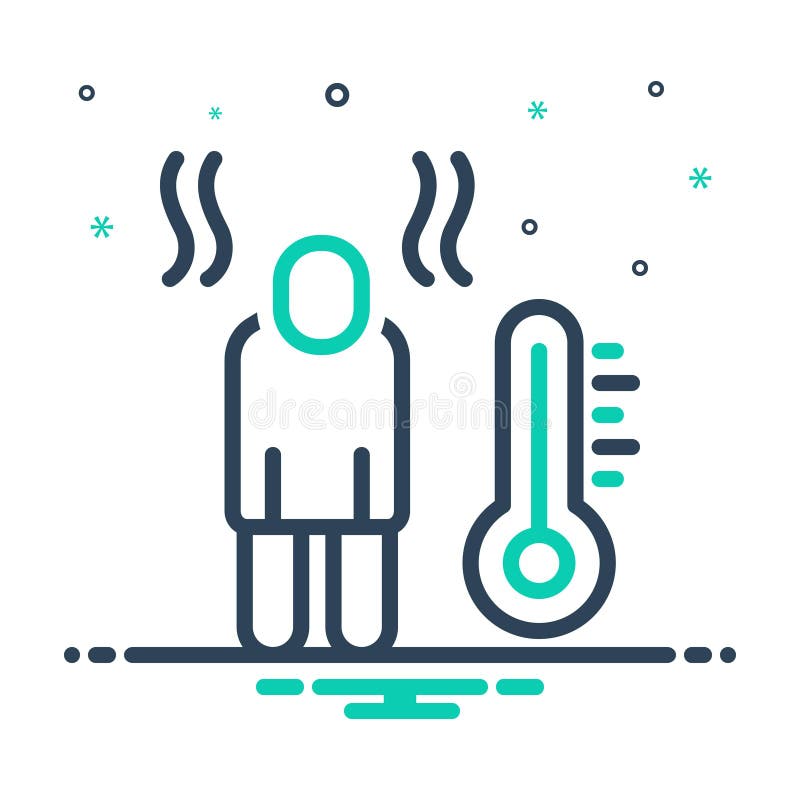 Mix Icon for Fever, High and Disease Stock Vector - Illustration of ...