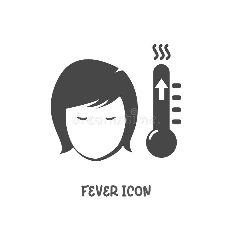 Fever Icon Simple Flat Style Vector Illustration Stock Vector - Illustration of fever ...