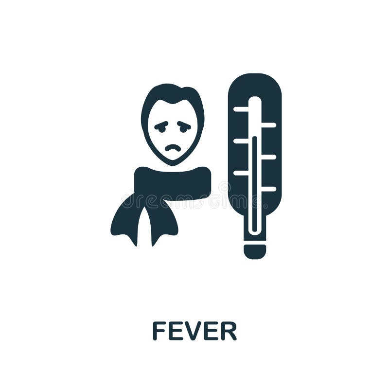Fever Icon. Simple Illustration from Coronavirus Collection Stock ...