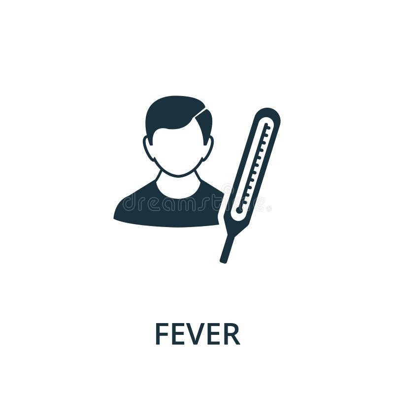 Fever Icon. Simple Illustration from Coronavirus Collection Stock ...