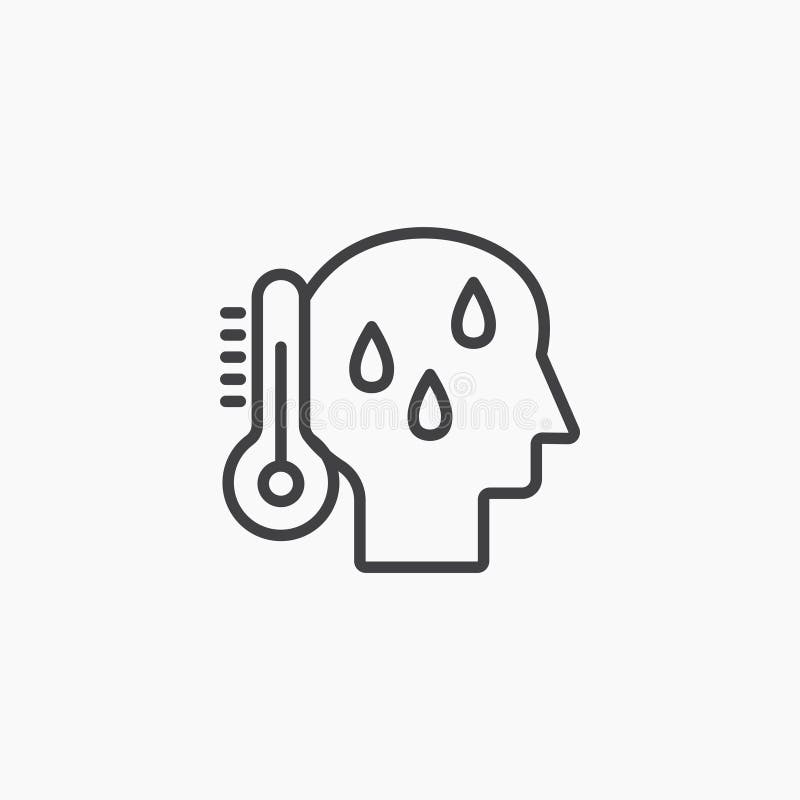 Fever icon vector stock vector. Illustration of cold - 348311951