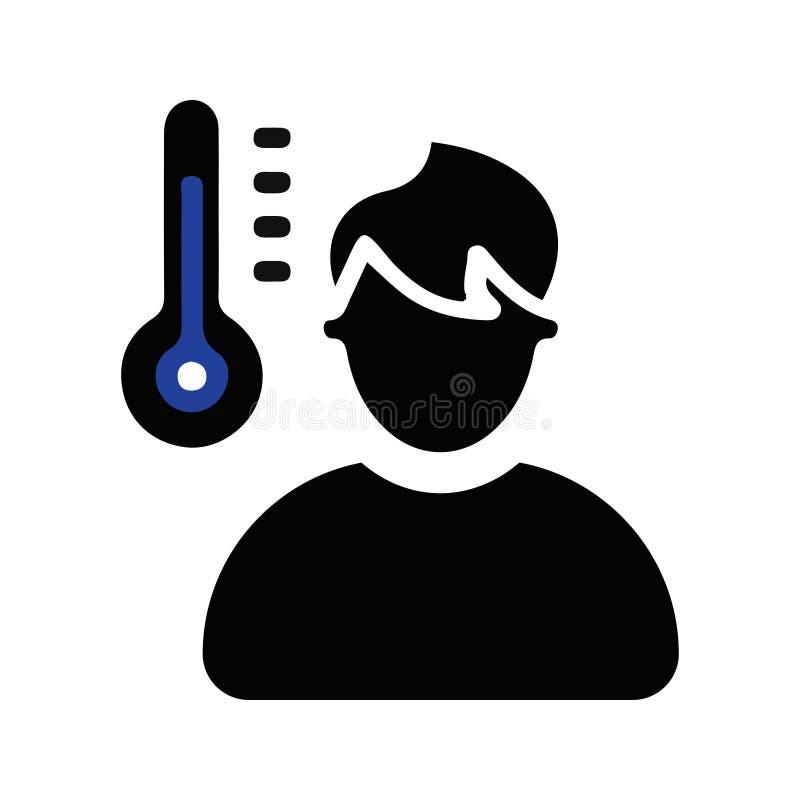 Fever patient icon stock vector. Illustration of pain - 262618259