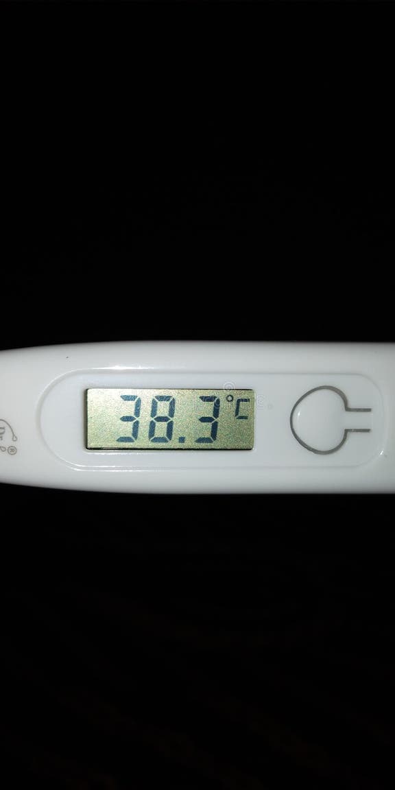Fever in Thermometer Electric Stock Photo - Image of label, light: 262518248