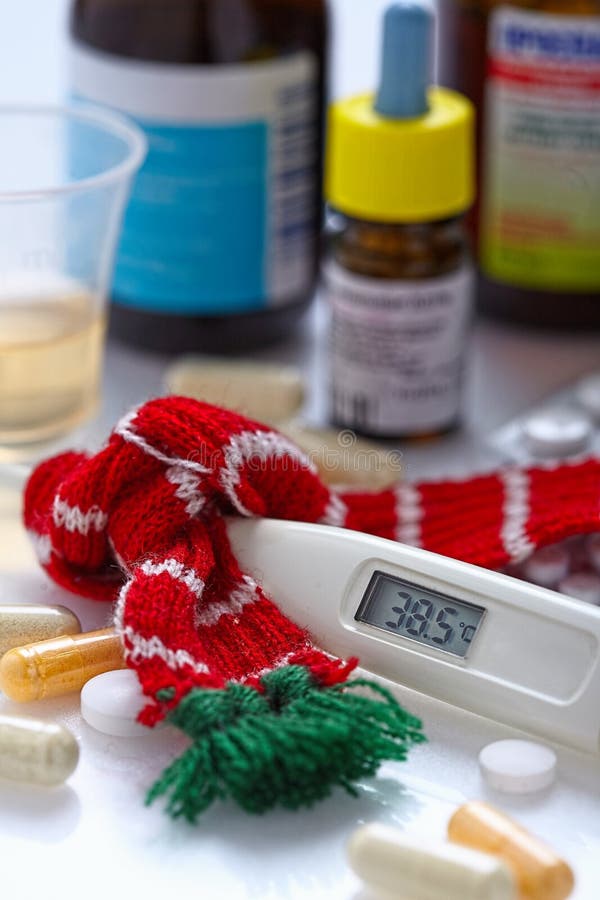 Fever Thermometer and Tablets Stock Photo - Image of child, medication ...