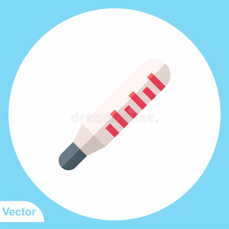 Fever Vector Icon Sign Symbol Stock Vector - Illustration of medicine ...