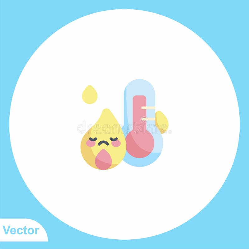 Fever Vector Icon Sign Symbol Stock Illustration - Illustration of ...