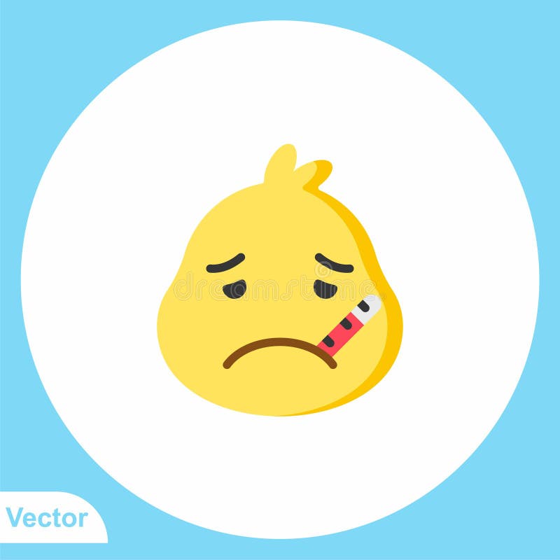 Fever Vector Icon Sign Symbol Stock Vector - Illustration of adult ...