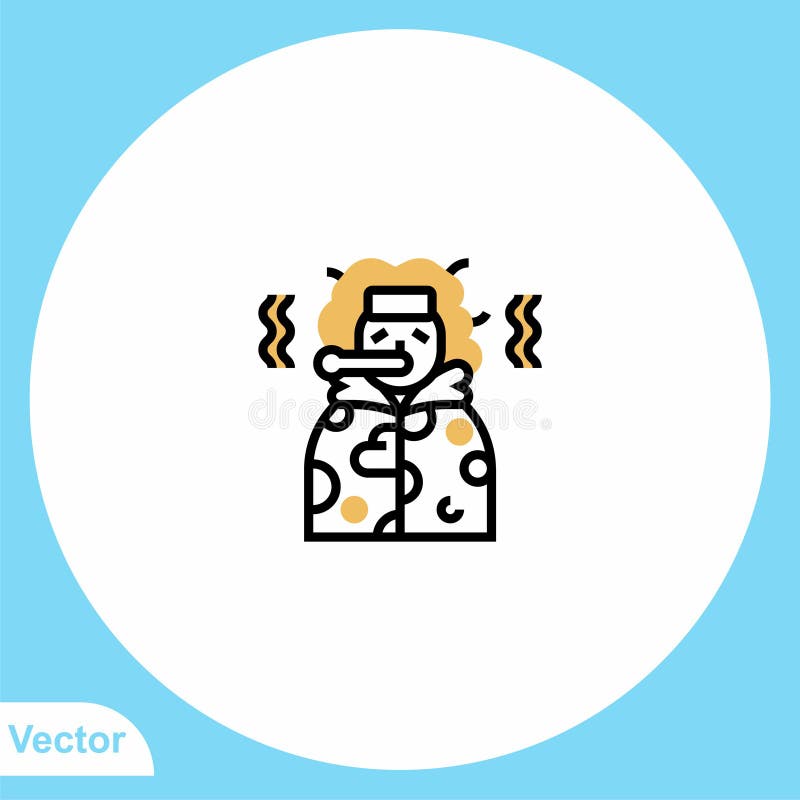 Fever Vector Icon Sign Symbol Stock Illustration - Illustration of ...