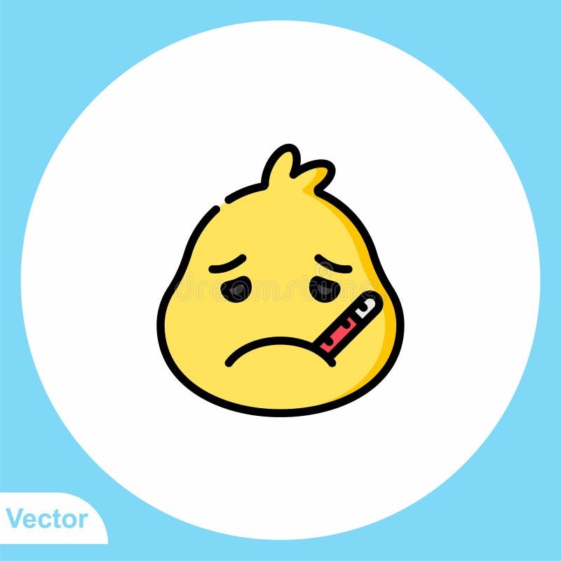 Fever Vector Icon Sign Symbol Stock Vector - Illustration of person ...