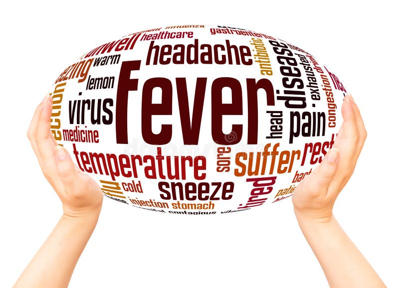 Fever Word Cloud and Hand with Marker Concept Stock Image - Image of ...