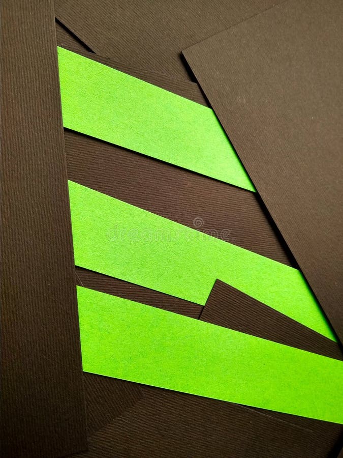 Few Black Papers Folded with Color Paper Close Up Stock Photo - Image ...