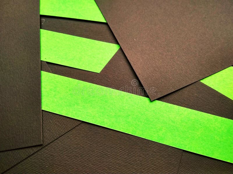 Few Black Papers Folded with Color Paper Close Up Stock Image - Image ...