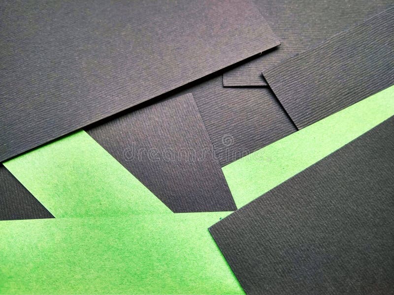 Few Black Papers Folded on Table Close Up Texture Close Up Stock Photo ...