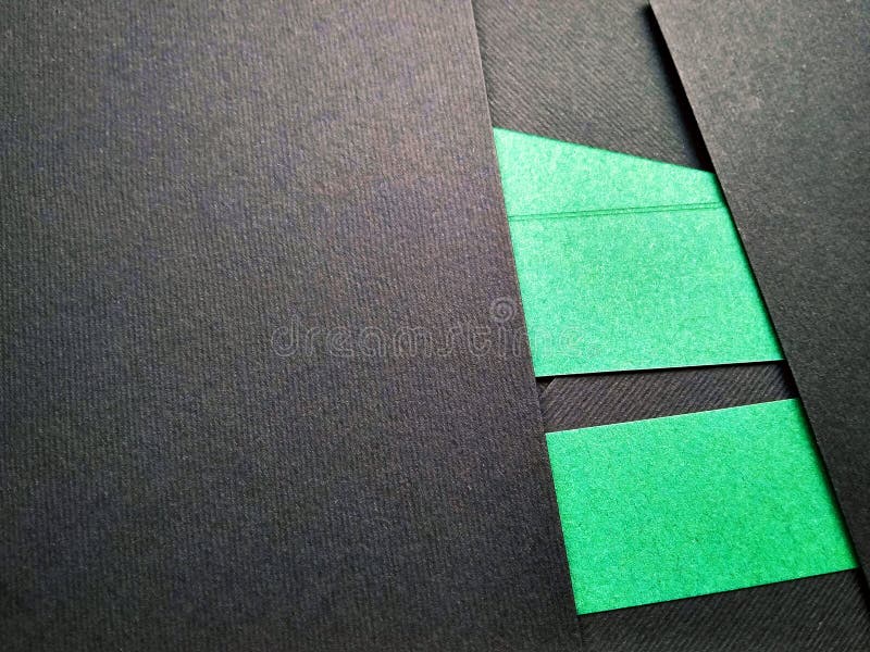 Few Black Papers Folded with Color Paper Close Up Stock Photo - Image ...
