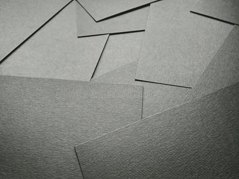 Few Black Papers Folded on Table Close Up Texture Close Up Stock Image ...