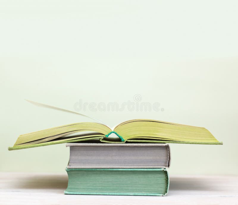 A few books stock image. Image of retro, yellow, library - 39267103
