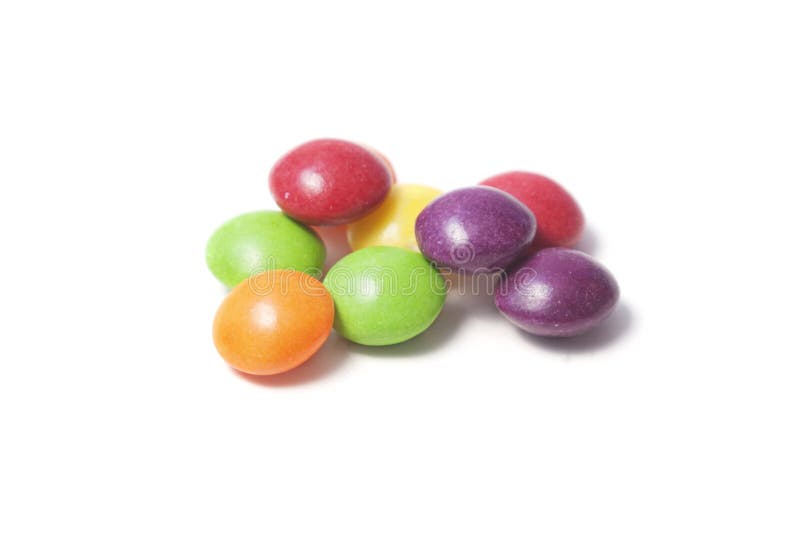 Few Colorful Small Rounded Candies Stock Image - Image of group, sugar ...