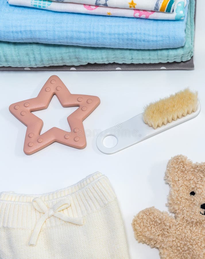 A Few Cute Baby Things on a White Background As a Concept of Preparing ...