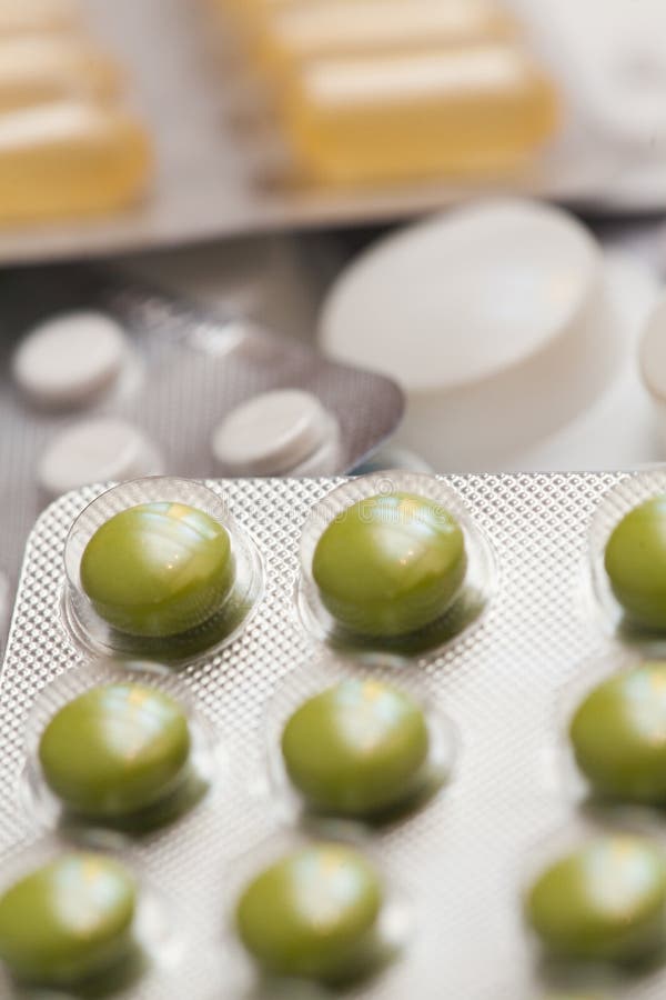 Pills in packaging stock photo. Image of addiction, tablettensucht ...