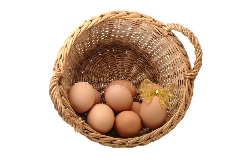Few eggs in a basket stock photo. Image of fare, provisions - 3948082