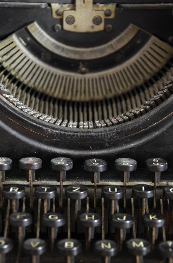 A Few Fonts and Keys of Retro Writing Machine Stock Image - Image of ...