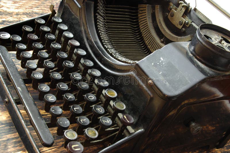 A Few Fonts and Keys of Retro Writing Machine Stock Photo - Image of ...