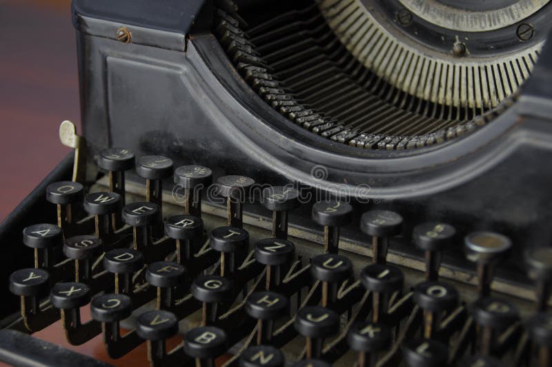 A Few Fonts and Keys of Retro Writing Machine Stock Image - Image of ...
