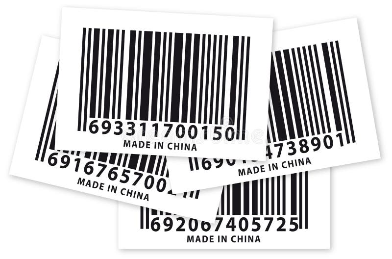 Few Made in China Barcode Stickers Stock Vector - Illustration of ...