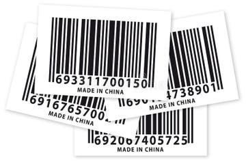 Few Made in China Barcode Stickers Stock Vector - Illustration of ...