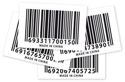 Few Made in China Barcode Stickers Stock Vector - Illustration of ...
