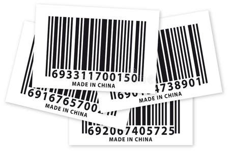 Few Made in China Barcode Stickers Stock Vector - Illustration of ...