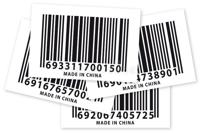 Few Made in China Barcode Stickers Stock Vector - Illustration of ...