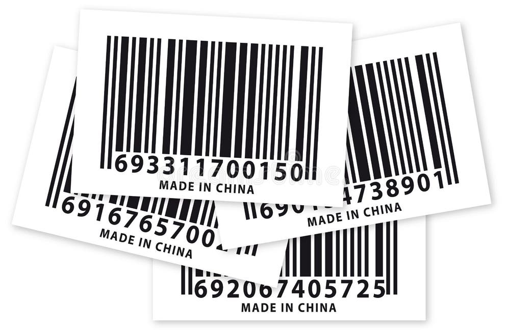 Few Made in China Barcode Stickers Stock Vector - Illustration of ...